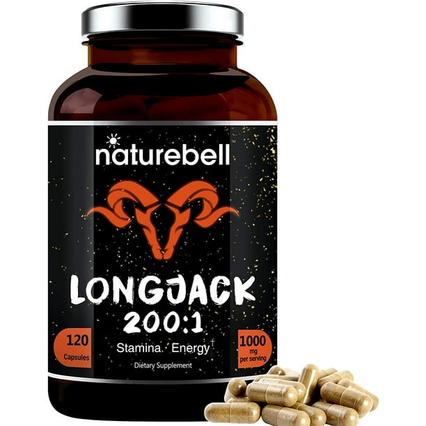 NatureBell Tongkat Ali 200:1, 1000mg, 120 Capsules, Longjack Extract ...