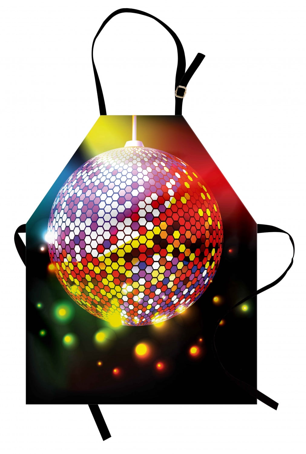 Popstar Party Apron Vibrant Colorful Disco Ball Nightclub Celebration ...