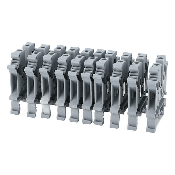 DIN Rail Mount Terminal,100Pcs Screw Type Terminal Rail Wiring Terminal ...