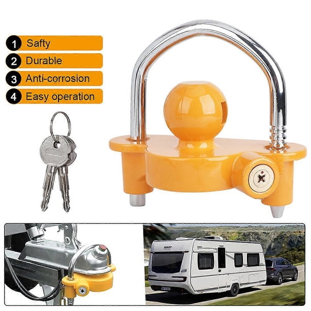 Heavy-Duty Hook Lock Universal Caravan Accessories Trailer Ball Coupler ...