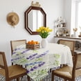 Blue Hydrangea Purple Lavender Table Cloth 54x54in, Waterproof Square ...