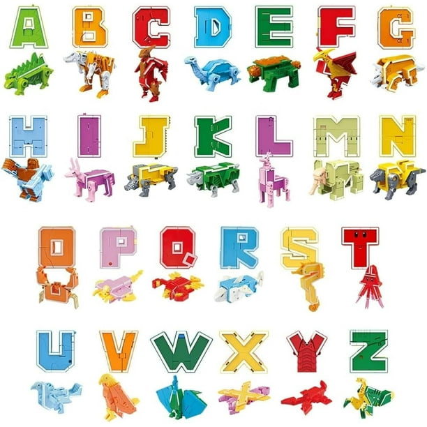 Toy VEAIS Alphabots Transformers Alphabet Animal para niños de 4 a 6 ...