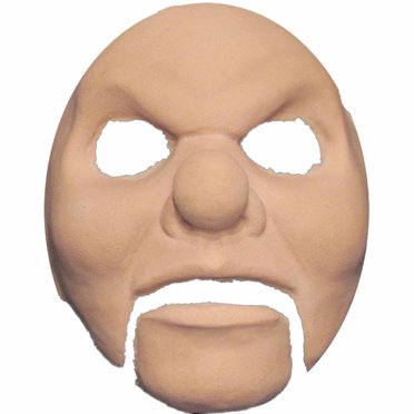 Foam Latex Prosthetic Face (No Makeup) Adult Halloween Accessory ...