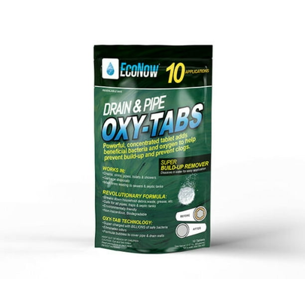 Oxy-tabs Powerful Extra Strength Drain and Pipe Cleaner Tablets - 10 ...