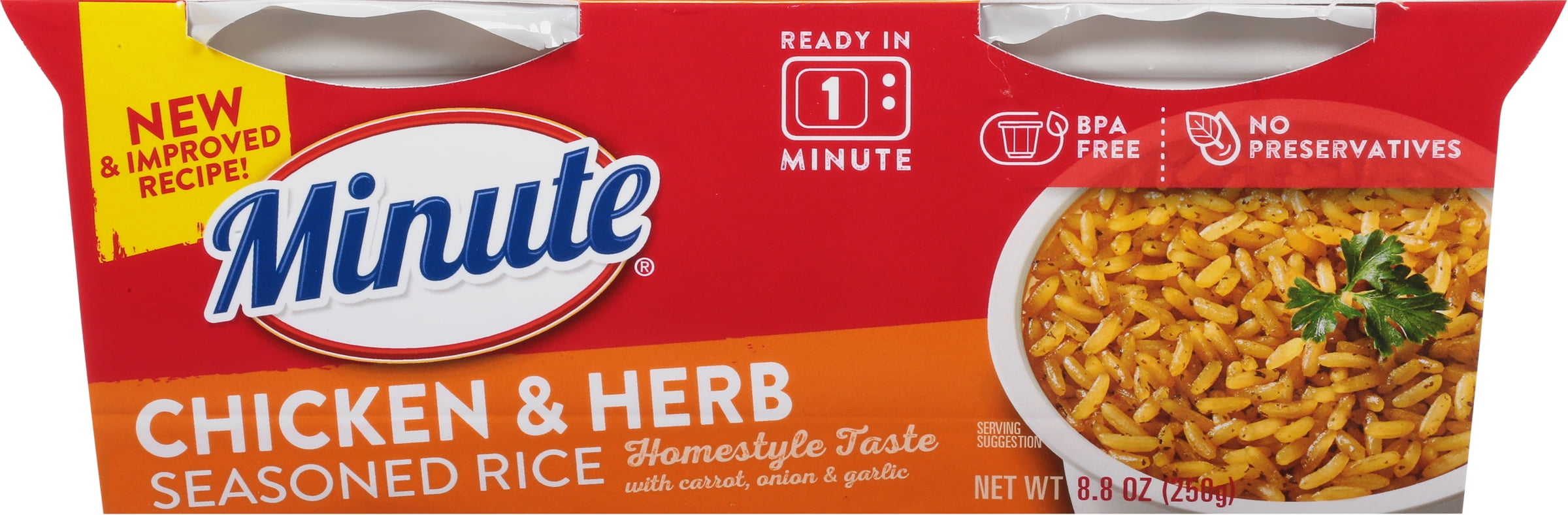 Minute Ready to Serve Chicken Flavored Rice, Quick & Easy Cups, 4.4 oz ...