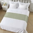 Bed Runner Sage Green Vertical Lines Bedding Scarves Soft Decorative ...