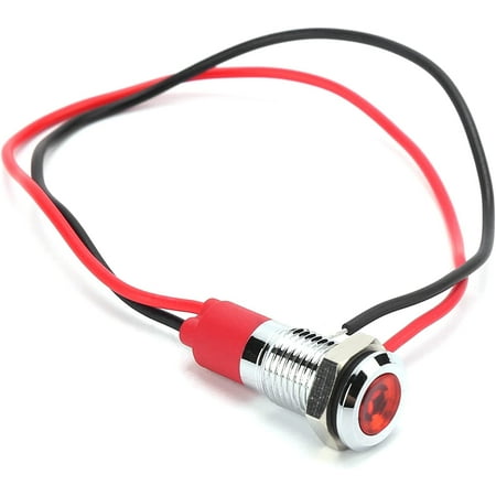8mm LED Waterproof Indicator Pre-Wired Signal Lamp Indicator Flashing ...