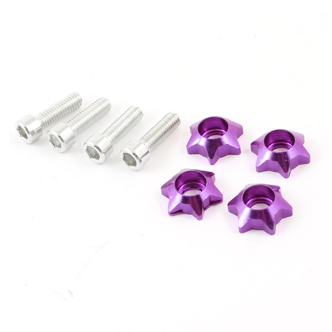 Unique Bargains 4 x Purple Car Motorcycle Decorative License Plate ...