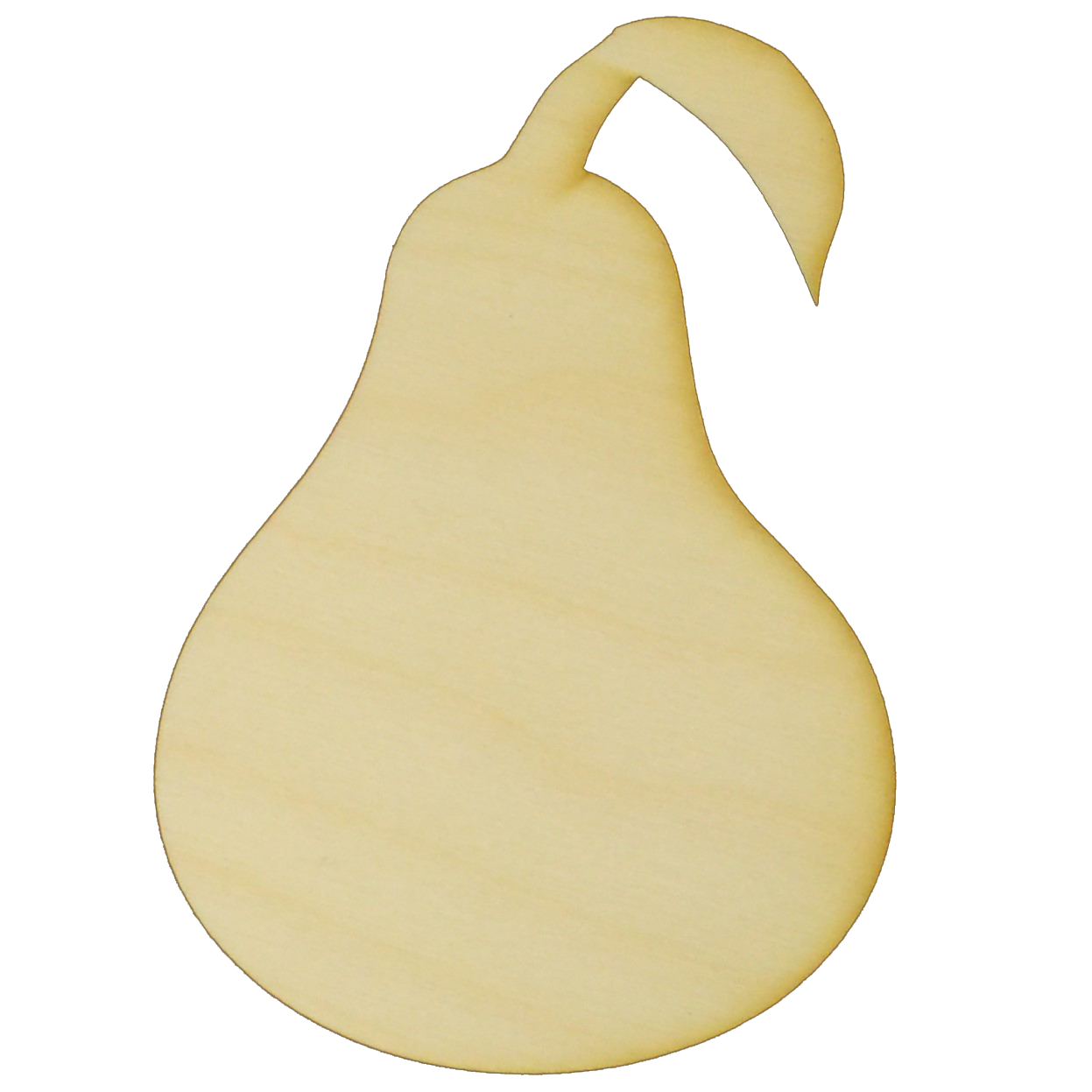 Unfinished Pear with Leaf Wood Cutout (1/8" Thickness, Large 12.5" x 18 ...