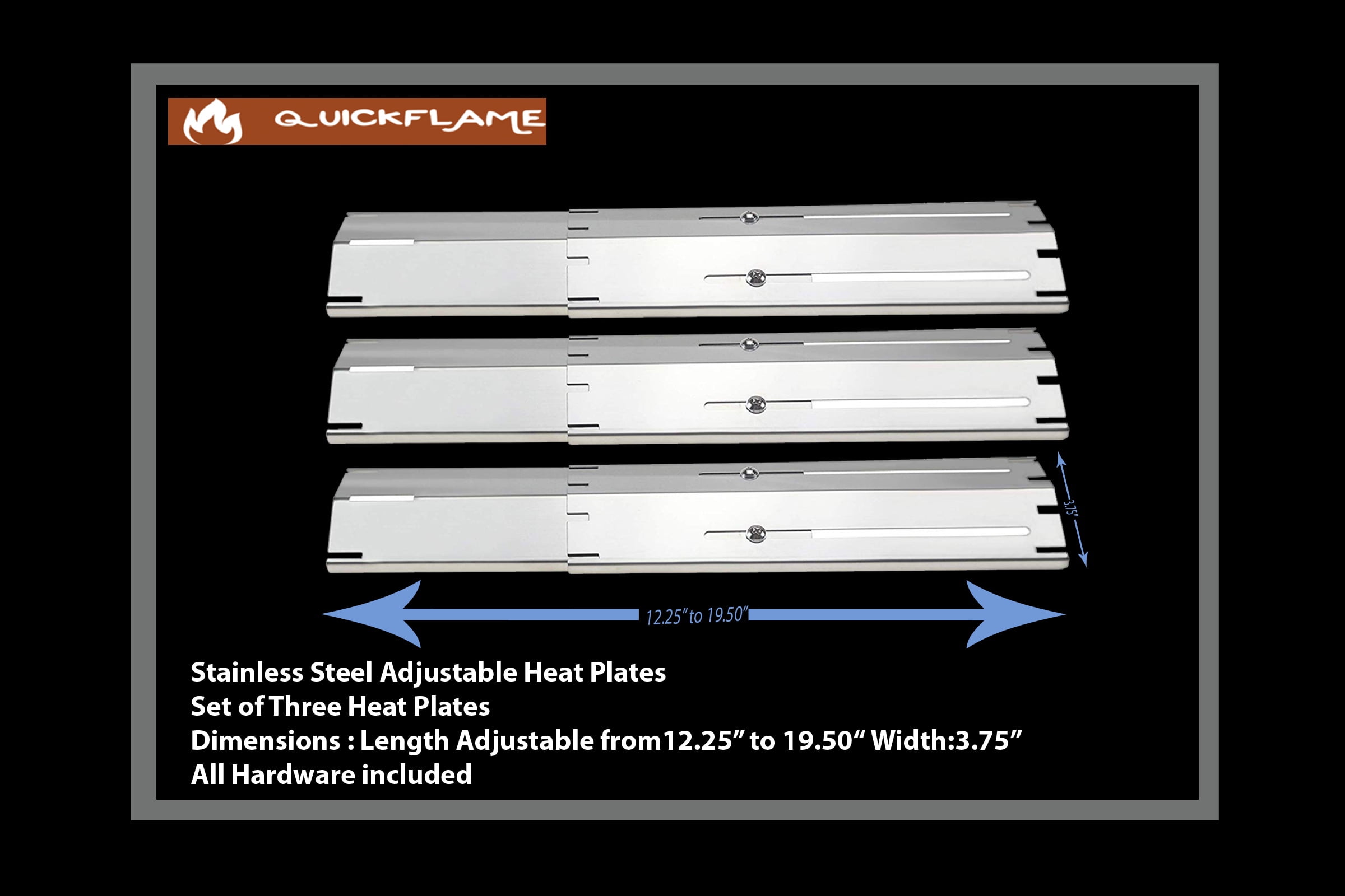 Set of 3 Brinkmann Universal Bbq 4" Heat Tents, Stainless Steel ...