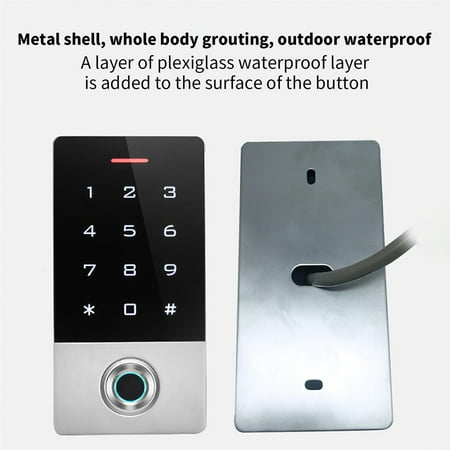 RFID 12KHz Metal Access Control Machine Fingerprint Cards Reader Door Lock Access Control ...