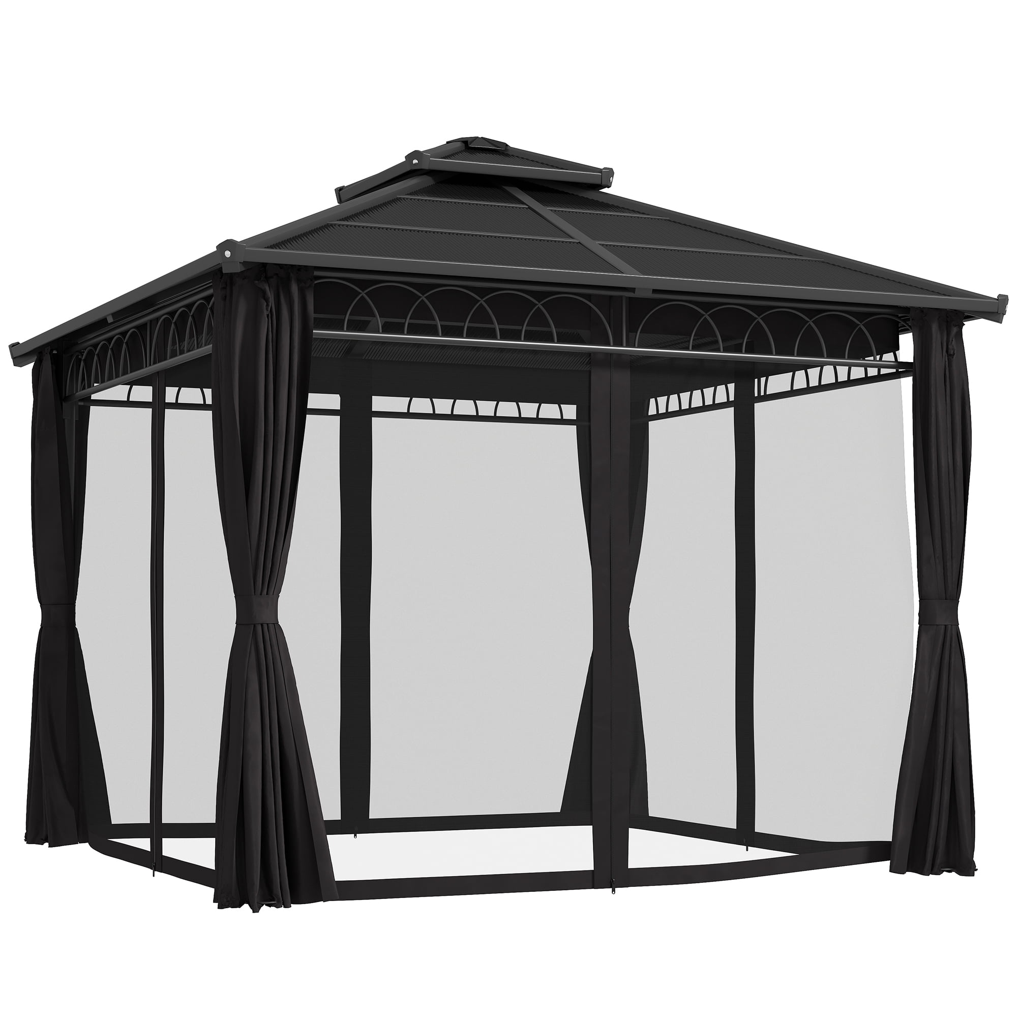 Click here for Outsunny 9 X 10 Double Roof Hardtop Gazebo With Ne... prices