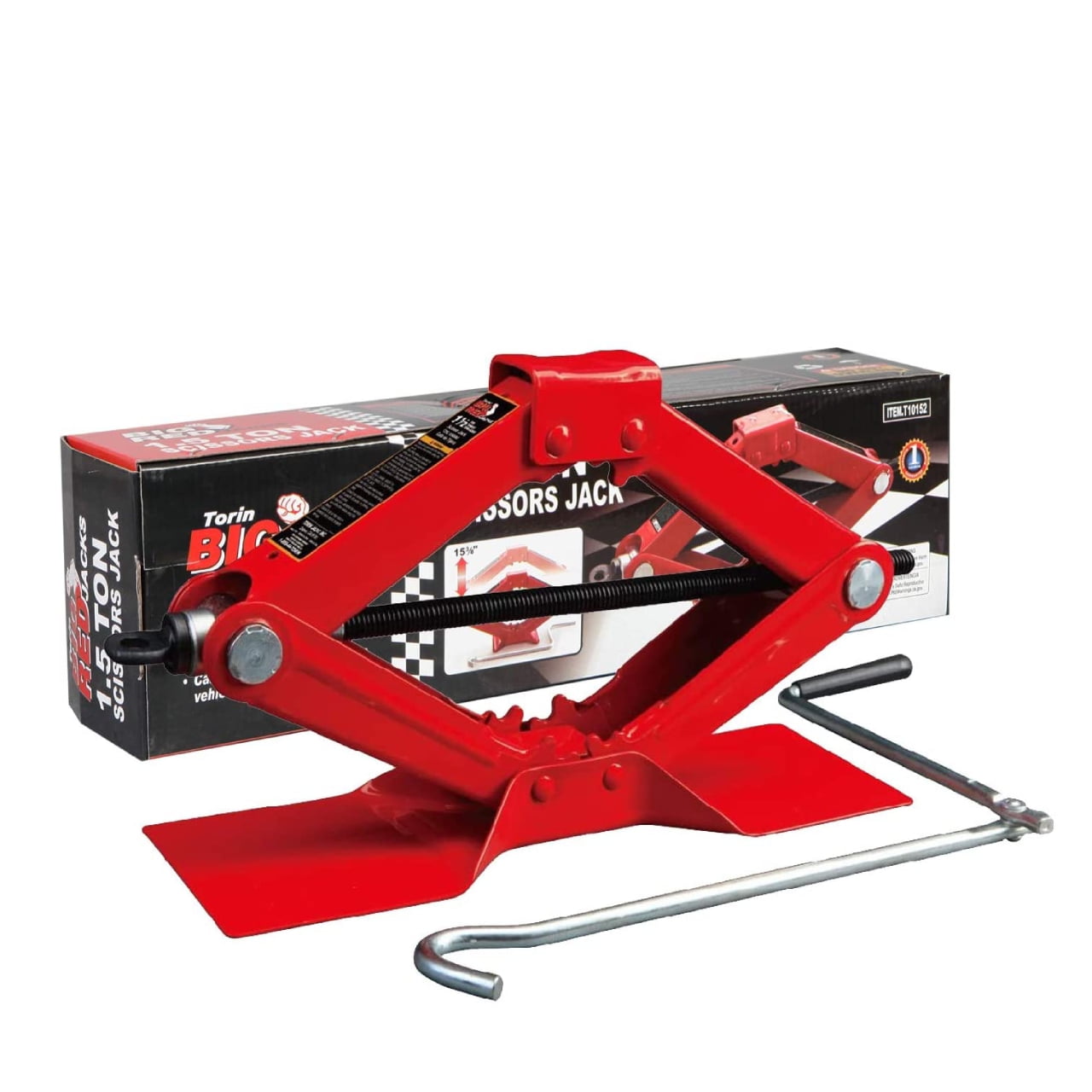 Torin BIG RED 1.5 Ton Steel Scissor Lift Jack Car Kit,DMT10152 ...