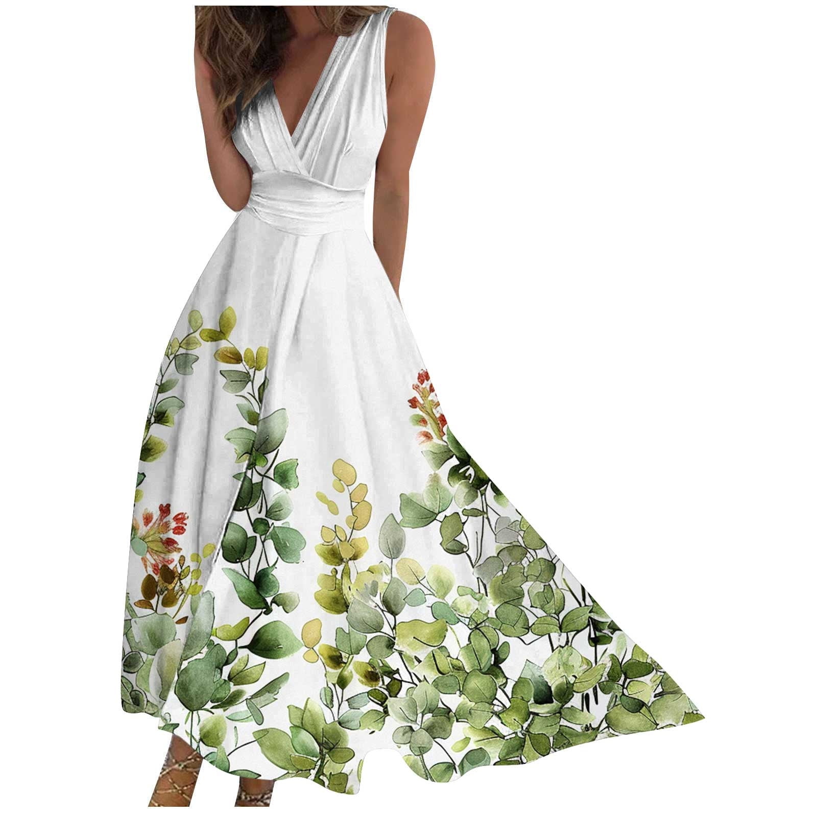 Click here for Qipopiq Womens Summer Wrap Maxi Dress Casual Boho... prices