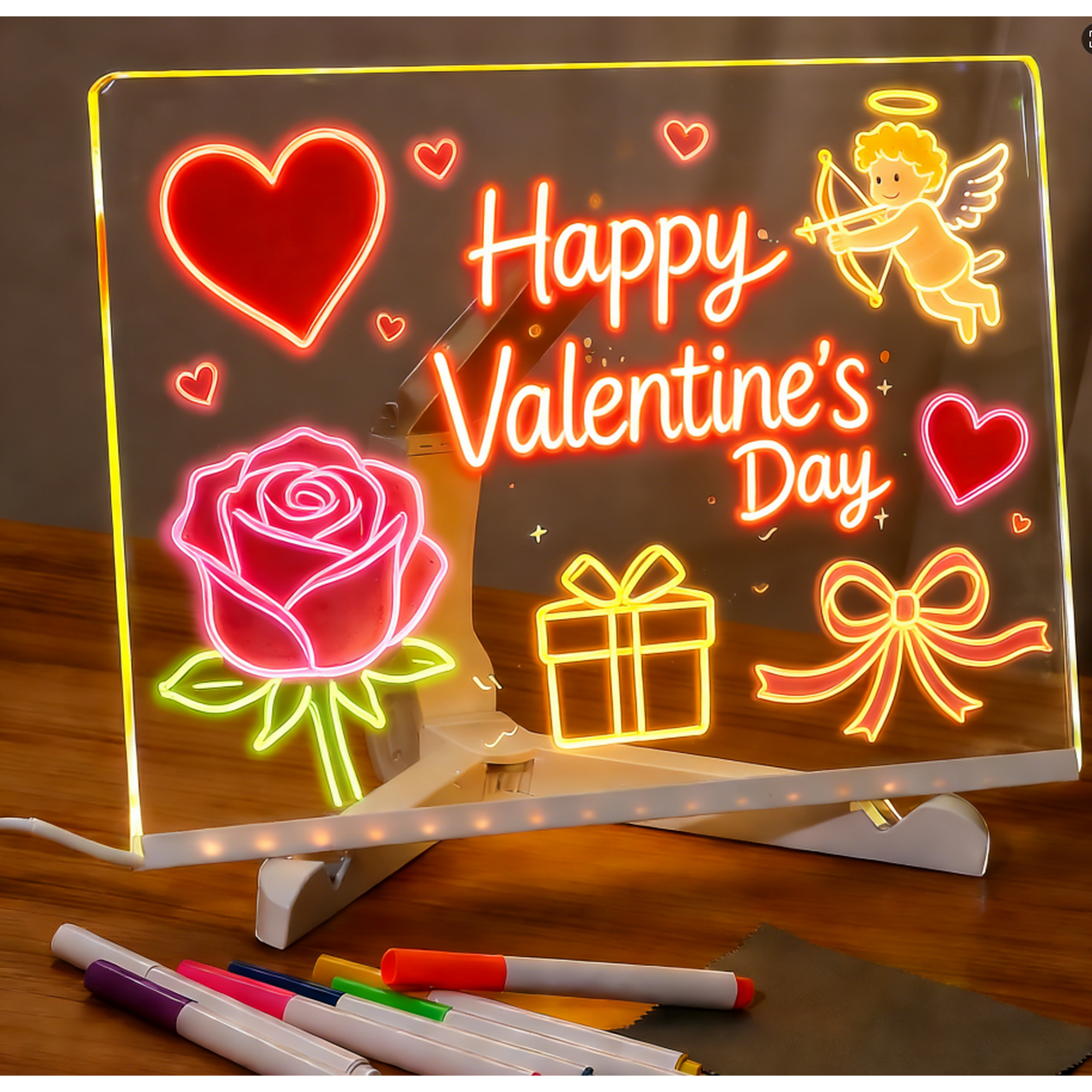 Click here for Wifklsiipg Led Note Board With Colors  8x8in Valen... prices