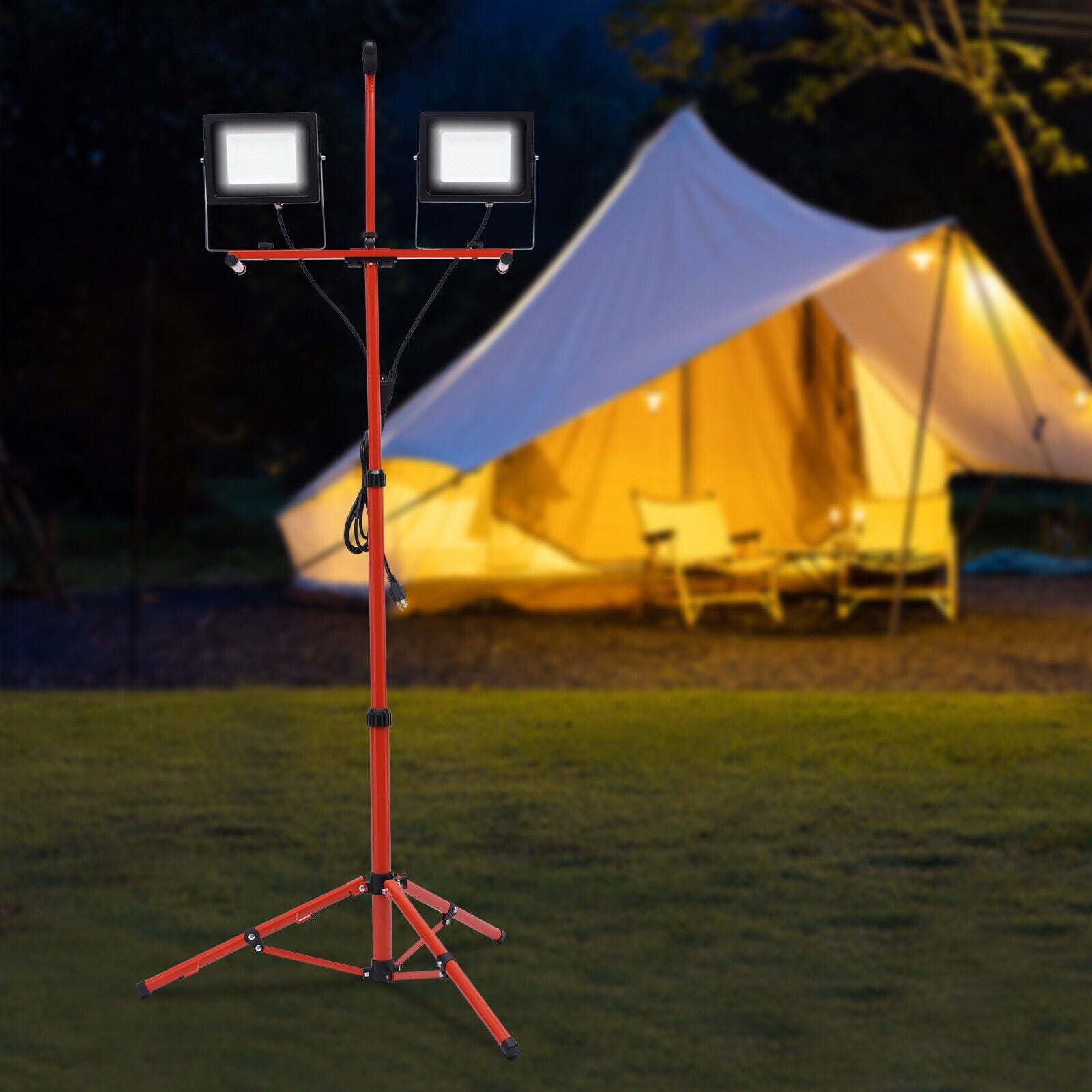 Miumaeov LED Work Light 2 * 50W Halogen LED Work Lights with Stand ...