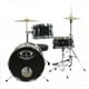 GP Percussion 3-Piece Complete Junior Drum Set, Black - Walmart.com