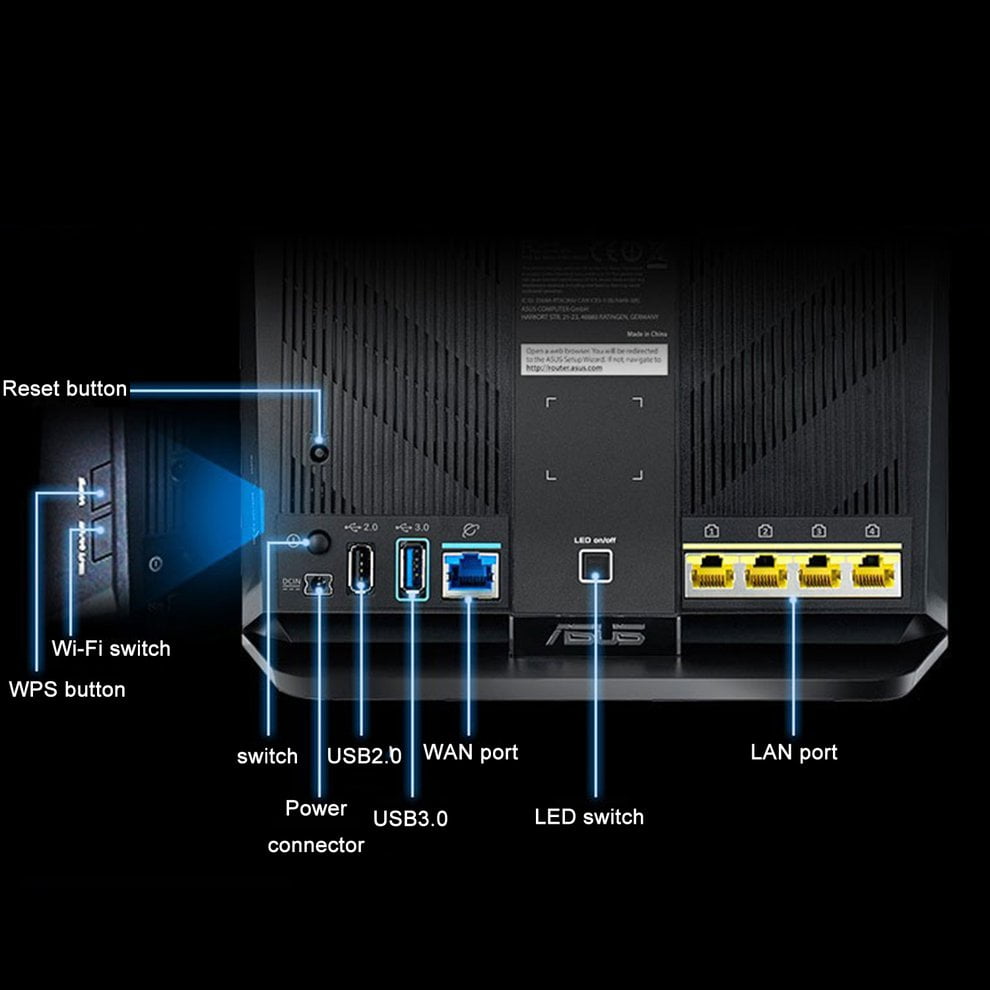 Asus Dual-band Wireless Gigabit Router with 4-Port Gigabit LAN with ...