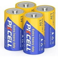 PKCELL C Size Batteries Heavy Duty Batteries 1.5V R14P UM-2 Batteries ...