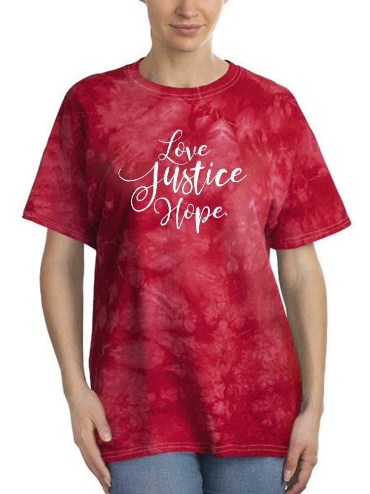Love Justice And Hope Tie Dye Crystal Women -Smartprints Designs ...
