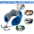 Orthopedic Memory Foam Travel Pillow, 360-Degree Head Support ...