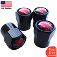 1 Set of 4 Punisher Tire Valve Stem Caps For Car, Truck Standard ...