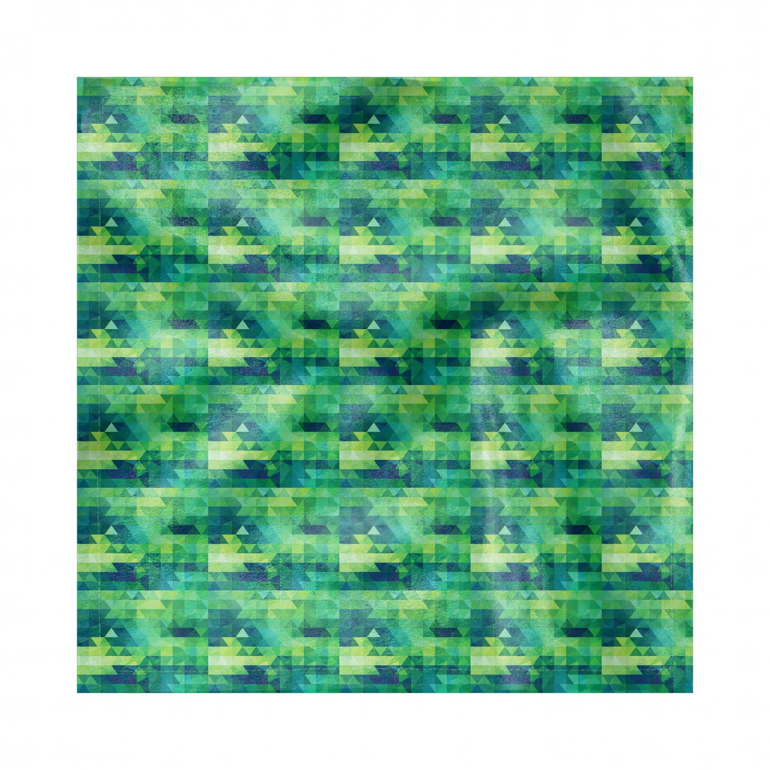 Mosaic Decorative Satin Napkins Set Of 4 Green Tones Monochromatic