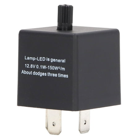 LED Flasher Relay, 3 Pin Adjustable Frequency Normally Open Flashing ...