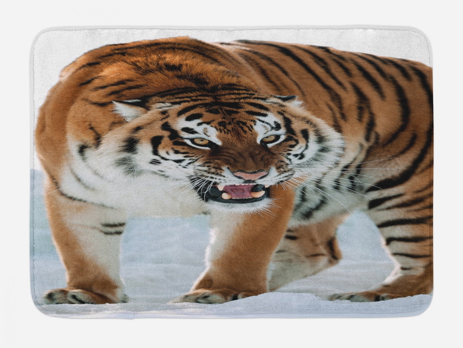Tiger Bath Mat, Close-up of Panthera Tigris Altaica Siberian Giant ...
