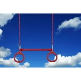Creative Cedar Designs Trapeze Bar w/ Circular Rings- Red - Walmart.com