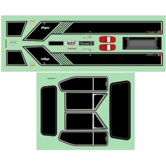 Redcat Racing RER11562 Black Sticker Sheet with Black Window Stickers ...