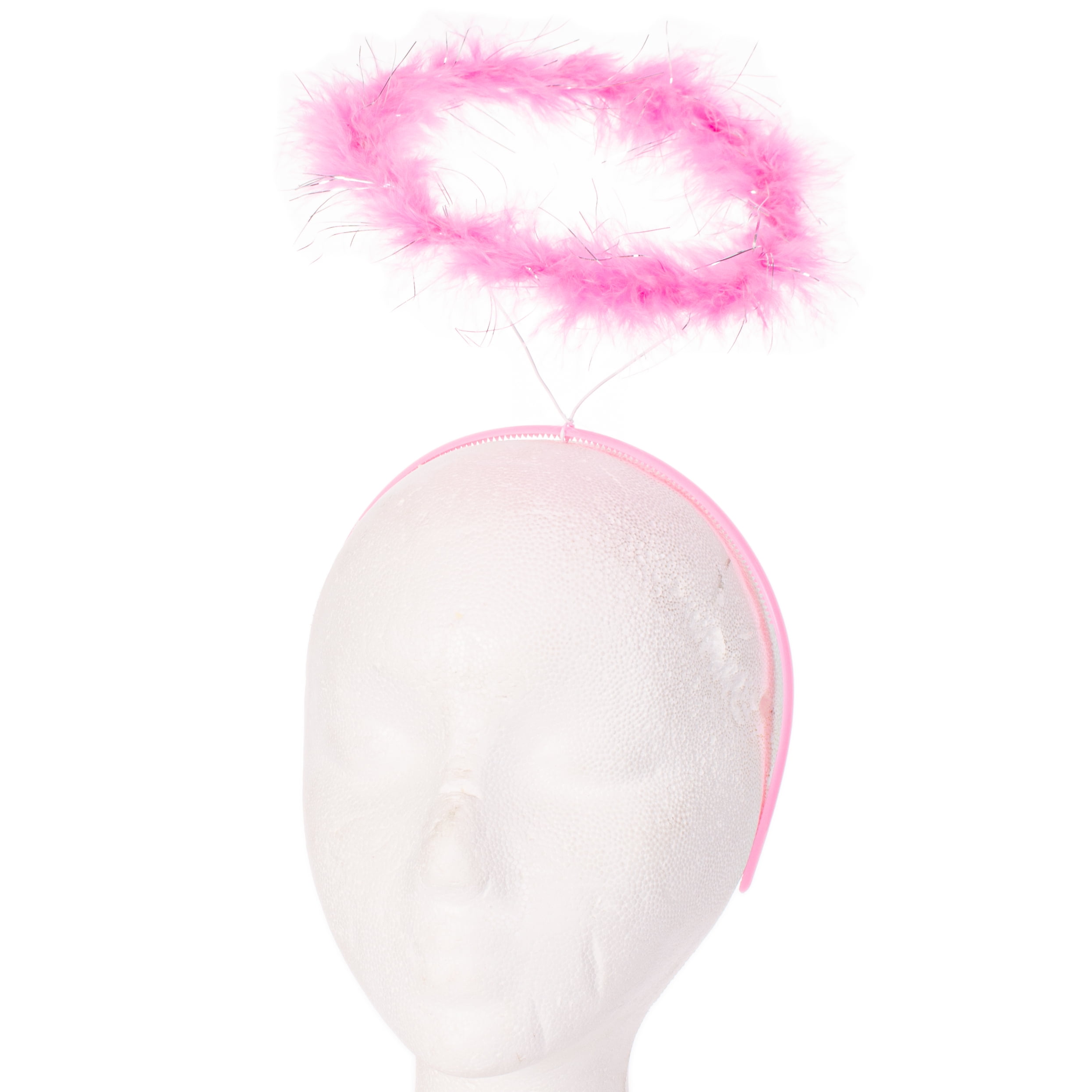 Angel Princess Feather Halo Halloween Costume Headband, One-Size, Pink ...
