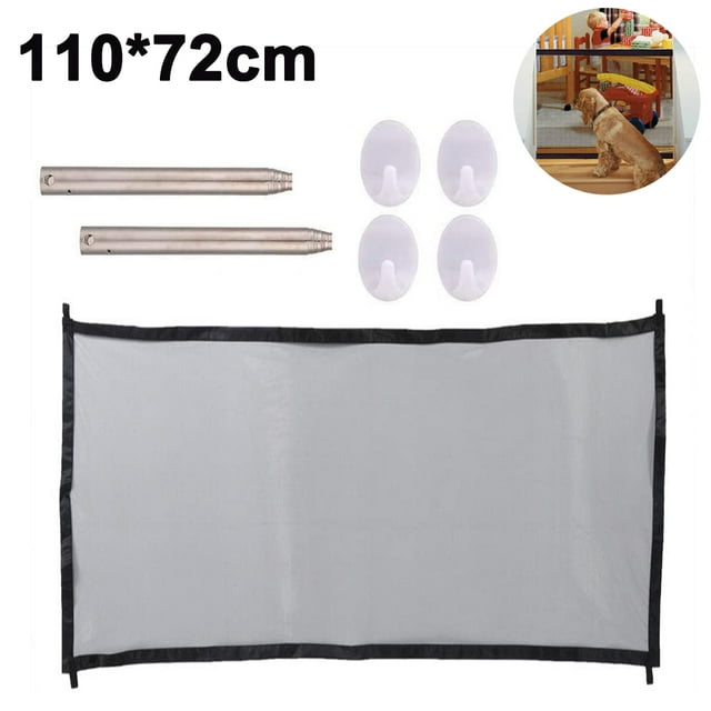 Magic Pet Gate for Dog Cat, Portable Folding Mesh Safety Dog Gate ...