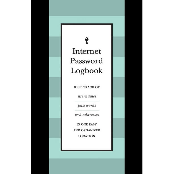 Internet Password Logbook (Black Leatherette) : Keep Track of Usernames ...