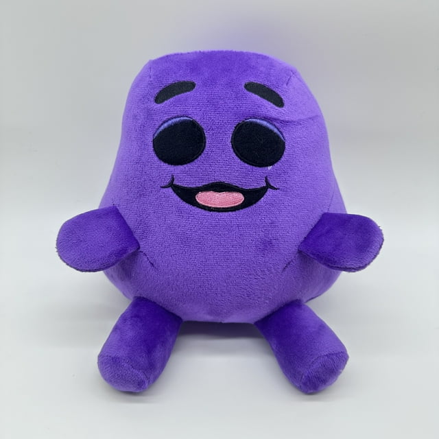 BILLCOS Grimace Shake Plush, 8.6 inch Grimace with a Yellow Hat Stuffed ...