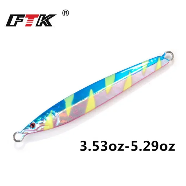 FTK Metal Cast Jig Spoon Shore Casting Jigging Saltwater Fishing Lure Bait - Walmart.com