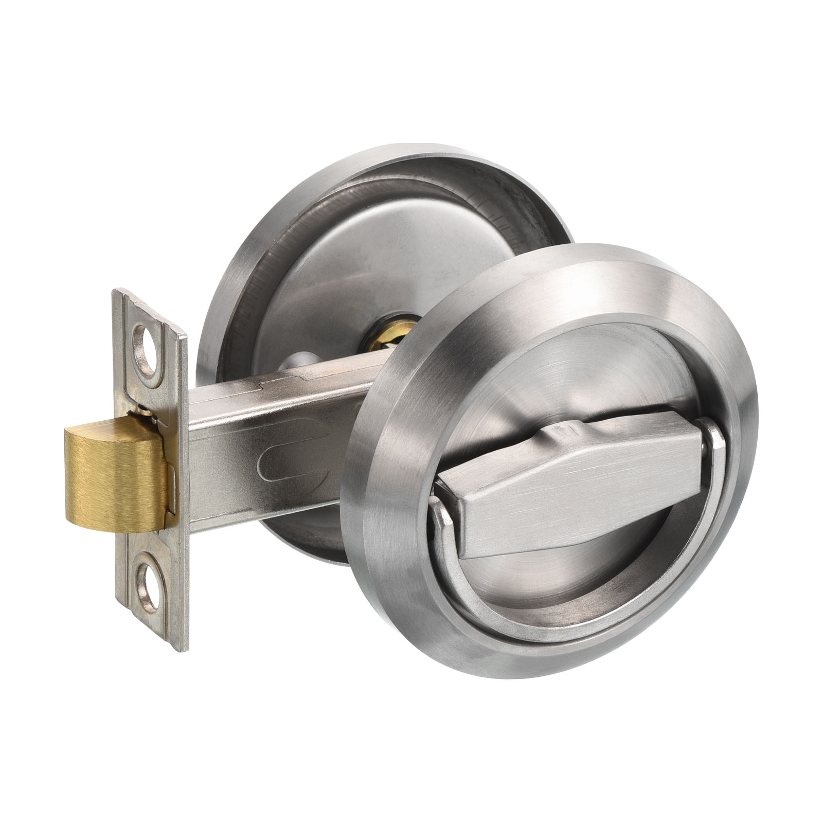 Uxcell Round Recessed Door Lock Stainless Steel 304 Hidden Recessed ...