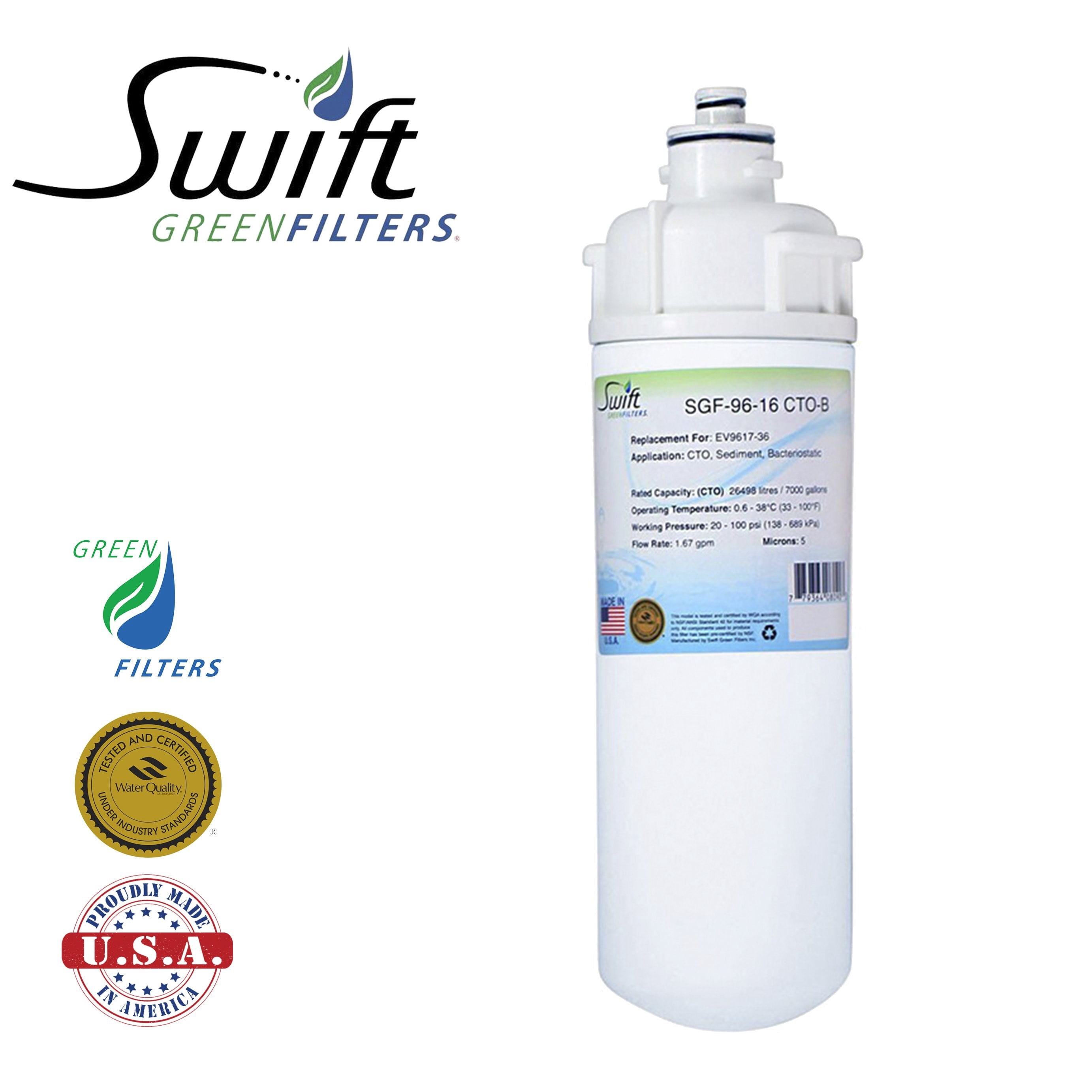Swift Green Filters SGF-96-16 CTO-B Replacement for Everpure EV9617-36 ...