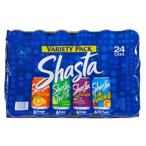 Shasta Variety Pack Soda, 12 Oz Cans, Quantity of 24 - Walmart.com