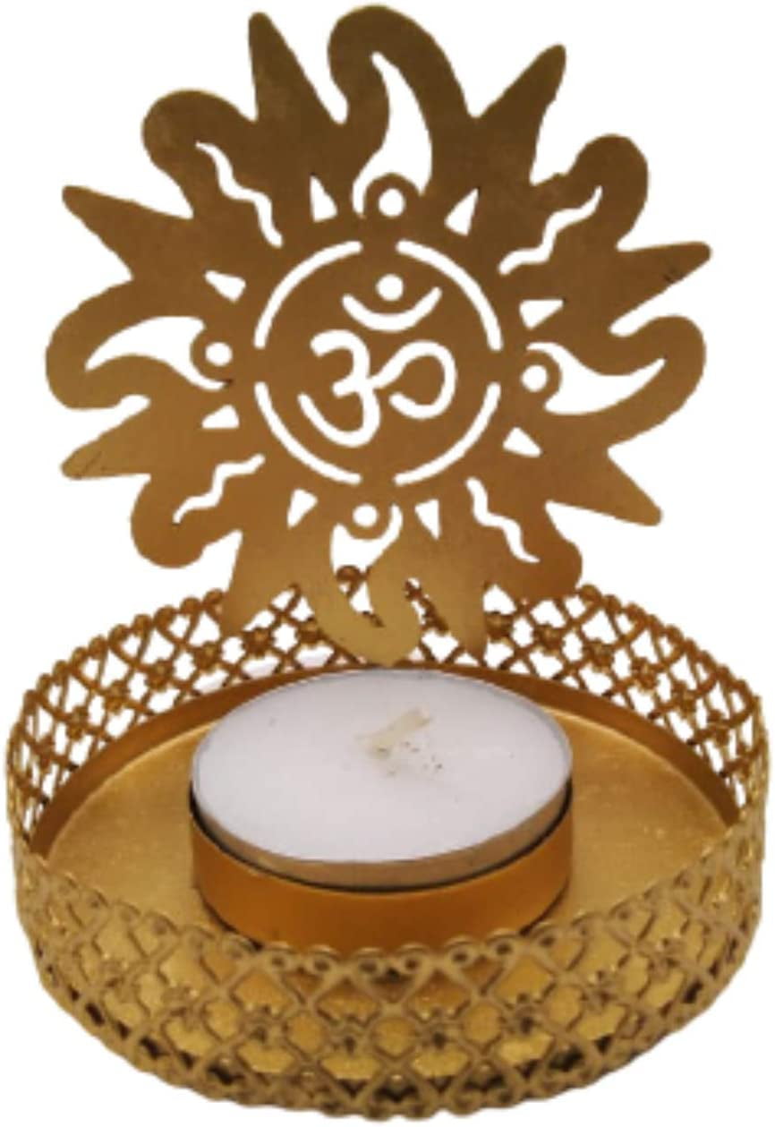 India Meets India Brass Tealight Candle Holder, Tea Light Holder with ...