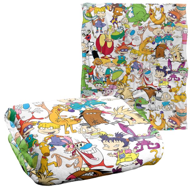 Nickelodeon Blanket, 50"x60" Mash Up Silky Touch Super Soft Throw ...