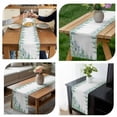 Table Runner Dresser Scarves 60 Inch Long,Rustic Green Flower Leaf ...