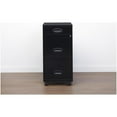 Scranton Office 3-Drawer Metal Mobile File Cabinet in Black - Walmart.com