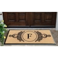 A1HC Natural Coir & Rubber Hand Flocked Large Monogrammed Door Mat ...