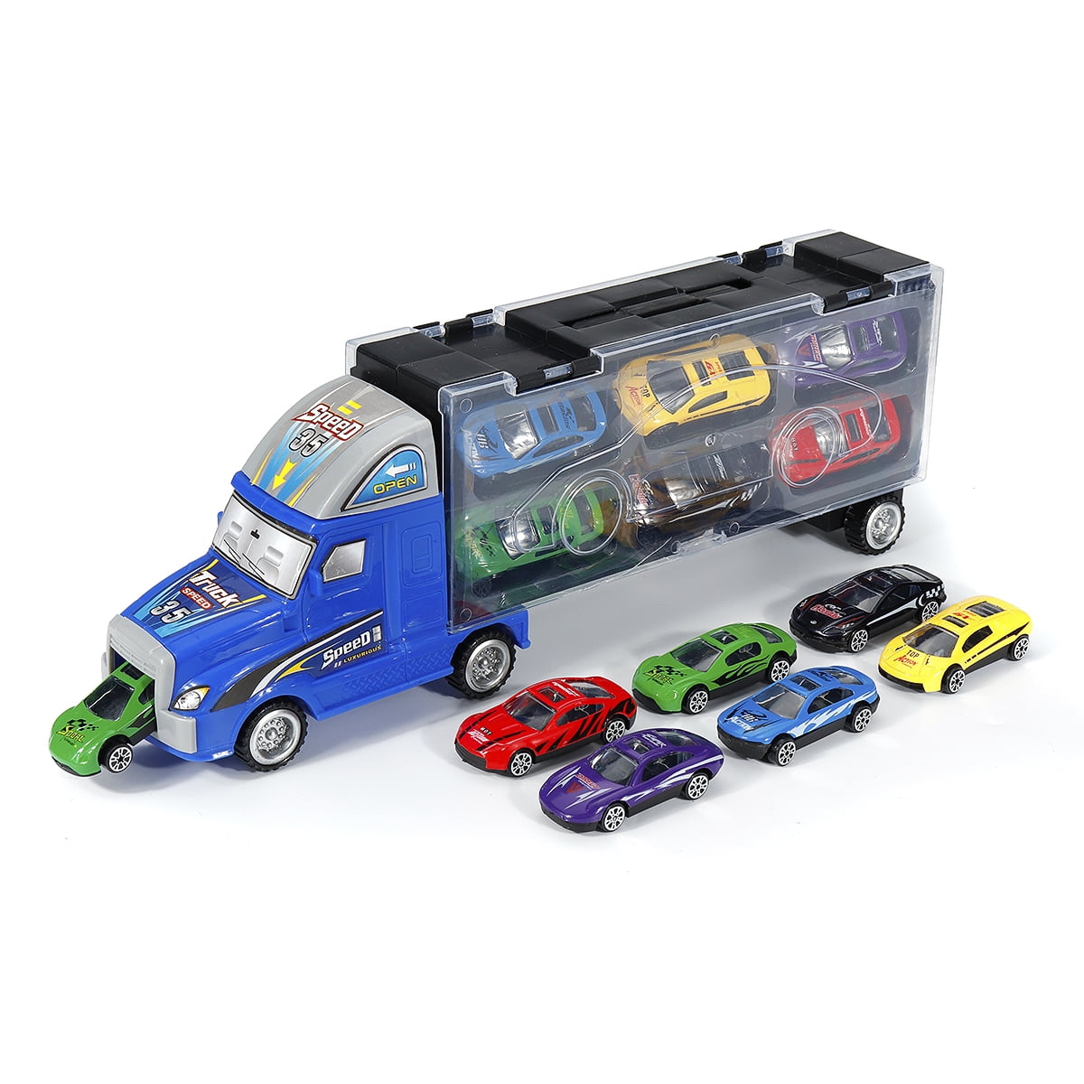 Container truck transport vehicle carrier, truck learning toy, car gift ...