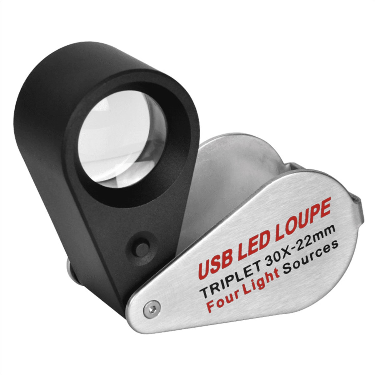Lupa de Bolsillo Recargable de 13 LED con Fuente de Luz de Cuatro ...