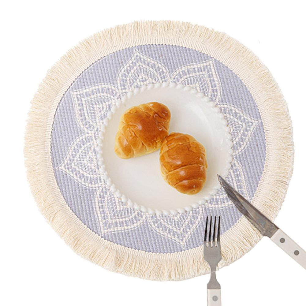 Tohuu Neutral Place Mat for Dining Table 13 Farmhouse Round Table Mat ...