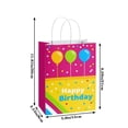 12 Count Colorful Birthday Themed Paper Bags, Cake & Balloon Design ...