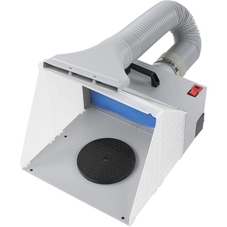 Lighted Airbrush Paint Spray Booth with Turn Table Foldable Filter ...