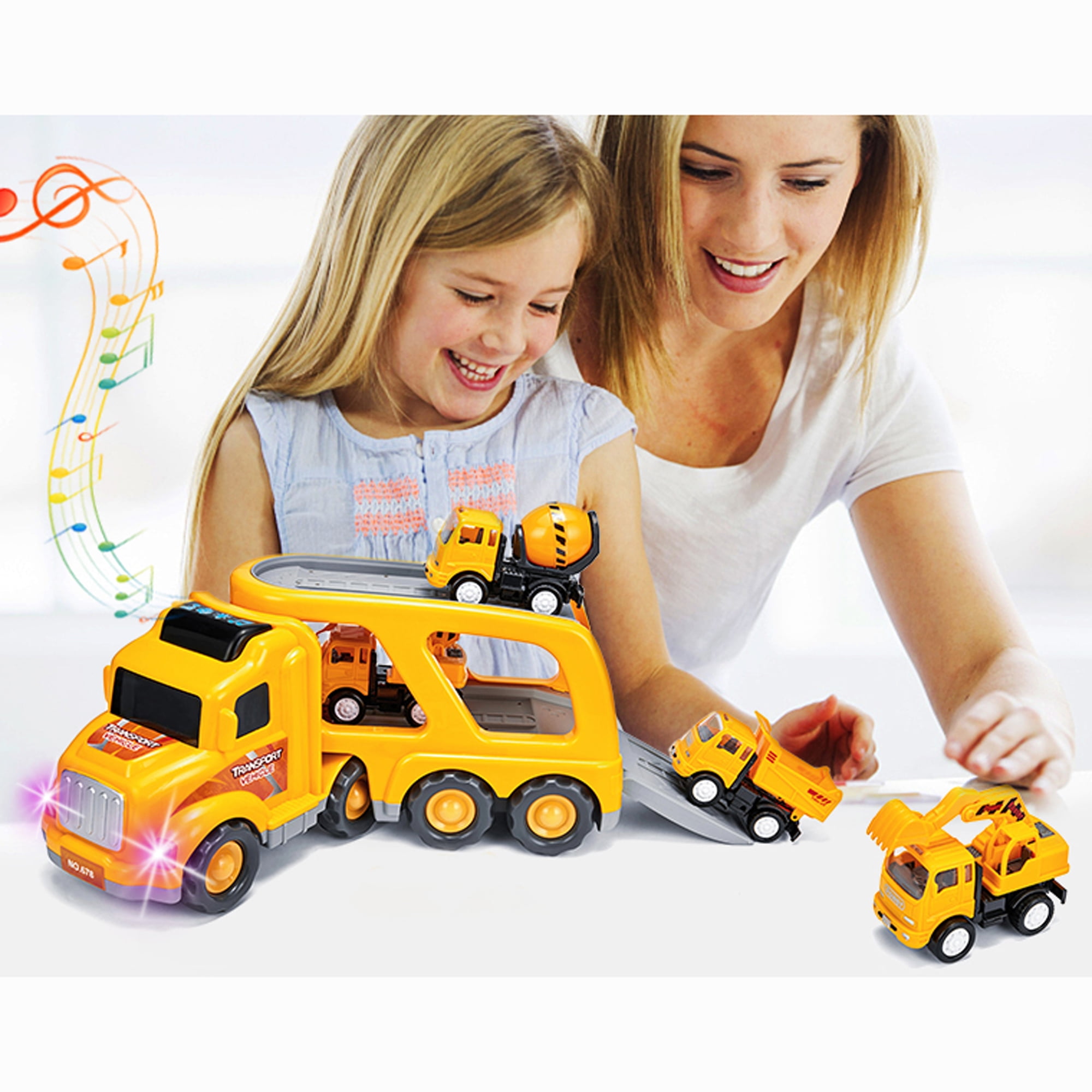 Interest 5 IN 1 Transport Car Carrier Truck Toy Set Cartoon Truck ...